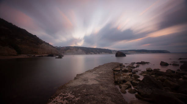 Free Stock Photo of Sunset Over Ocean Long Exposure | Download Free ...