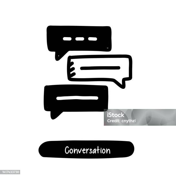 Icône De Conversation Symbole Dillustration Vectorielle De Style