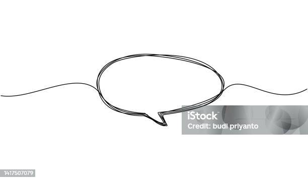 Bulles De Parole Bulles De Conversation Dans Un Style De Ligne Vecteurs
