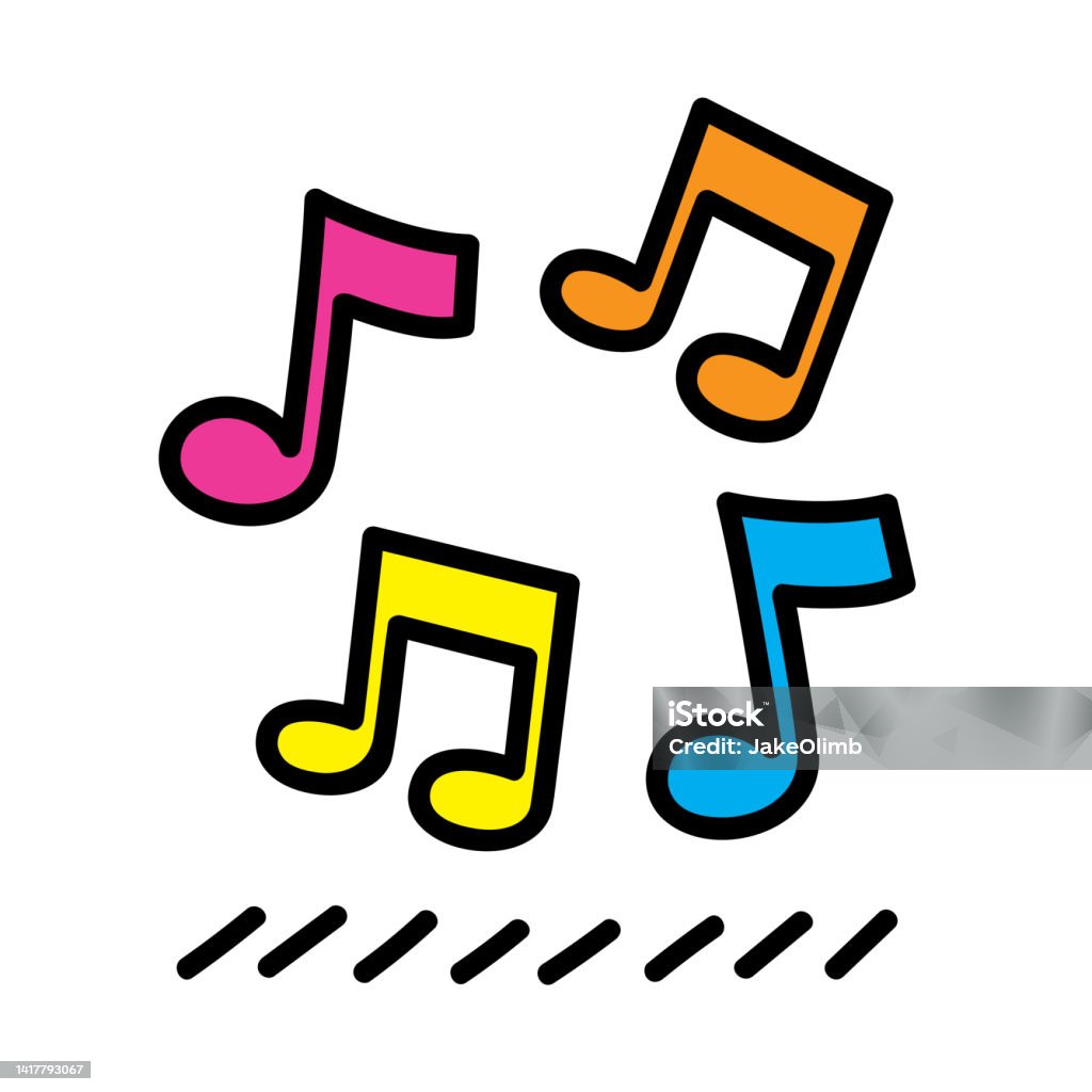 Music Notes Doodle 6 Stock Illustration Download Image Now Musical