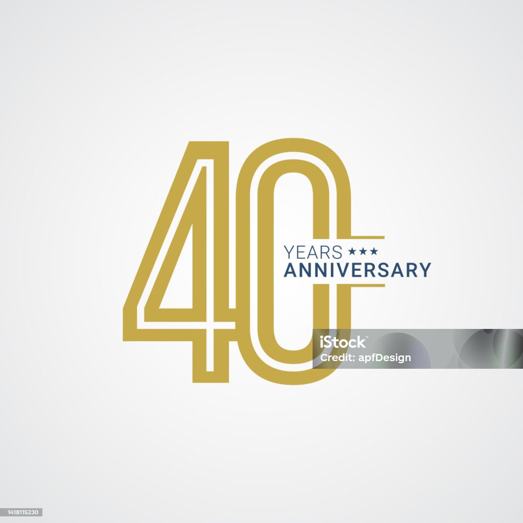 40 Years Anniversary Badge Vector Illustration Stock Illustration ... 40 Years Anniversary Badge Vector Illustration Stock Illustration ...