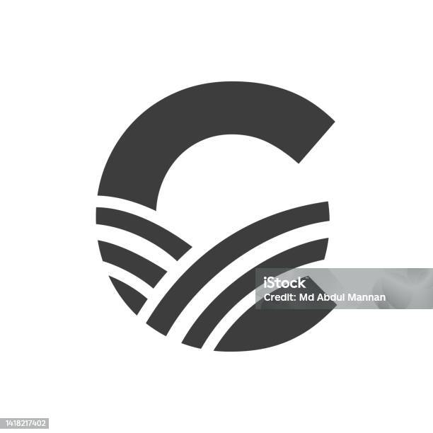 Logo De Lagriculture Sur Le Concept De La Lettre C Logo De La Ferme
