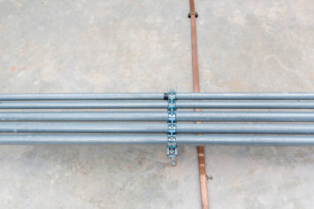 Installation of pipes, wires, electrical work in the building ...
