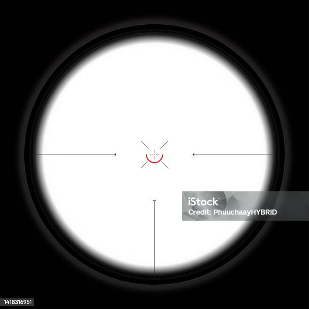 Shooter Scope Lens For Firstperson Shooter Video Game Vector