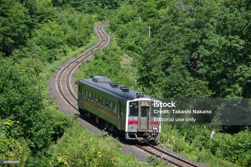 Kiha 54 Special Rapid Train Kitami Running On Sshaped Curve Stock Photo ... Kiha 54 Special Rapid Train Kitami Running On Sshaped Curve Stock Photo ...