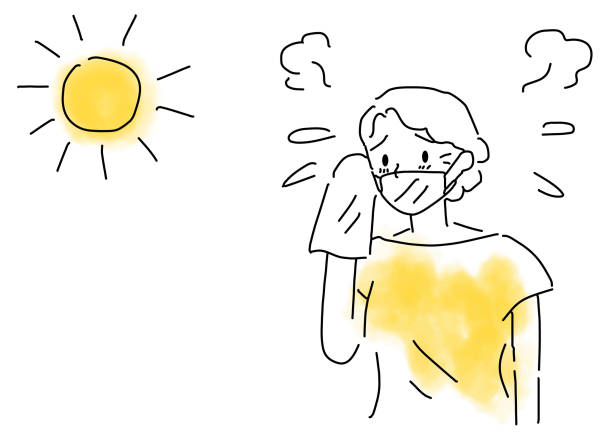 Sweating Sun Clip Art
