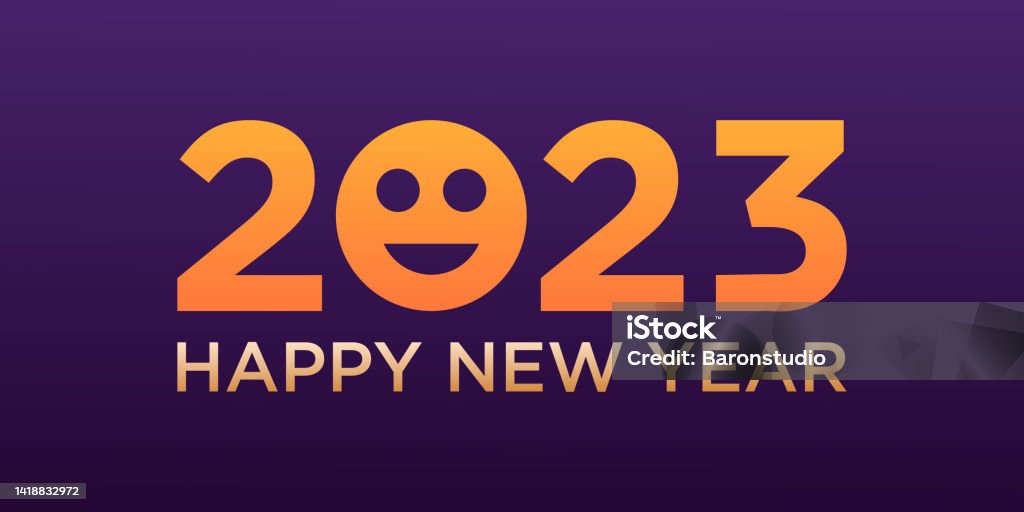 Happy New Year 2023 Logo Design New Year 2023 Text Design Vector