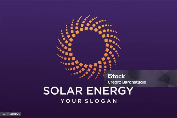 Logo De Lénergie Solaire Conçoit Un Vecteur Logo De Lénergie Solaire