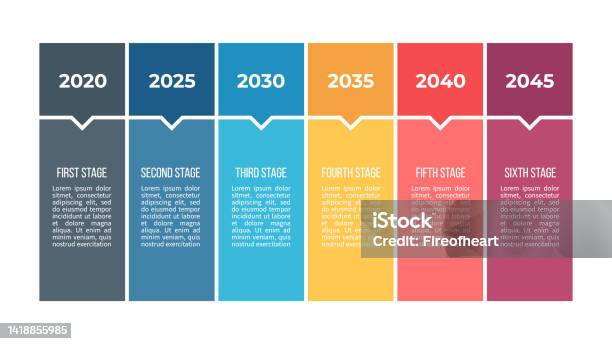 Modèle Dinfographie Dentreprise Processus Avec 6 Étapes Options