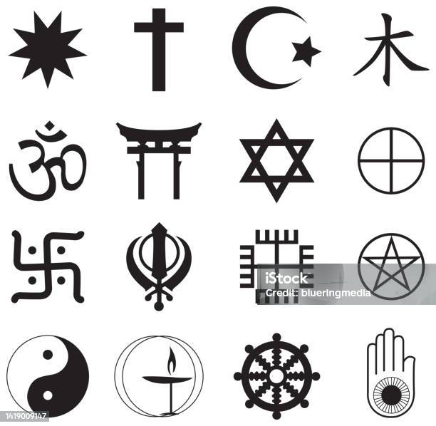 World Religion Symbols Concept Stock Illustration Download Image Now Art Backgrounds