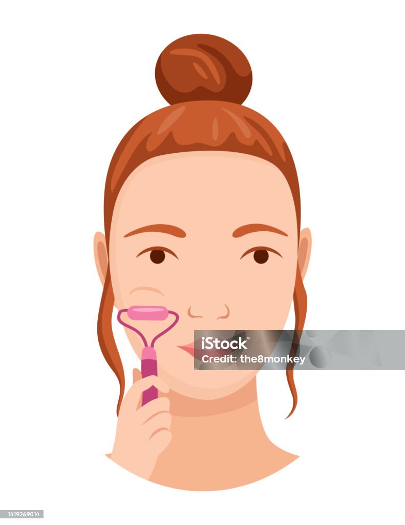 Face Skin Care Facial Cleaning Procedure Girl Cares About Her Face Skin