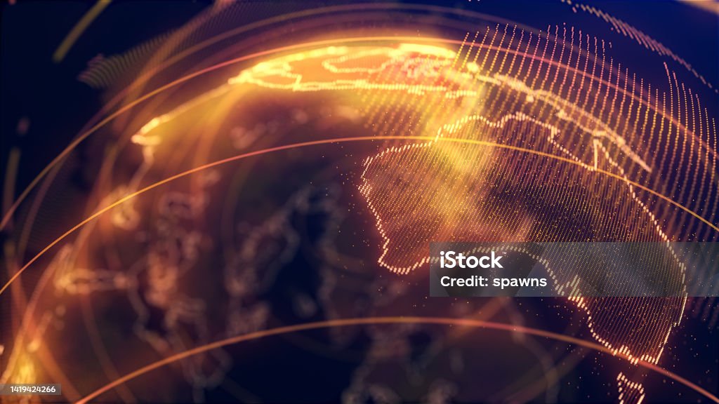 Tierra Tecnológica Digital Cinematográfica Continente Australiano Y Sus