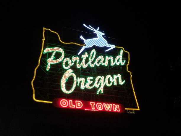 Free Stock Photo of Neon Sign for Portland Oregon Old Town | Download ...
