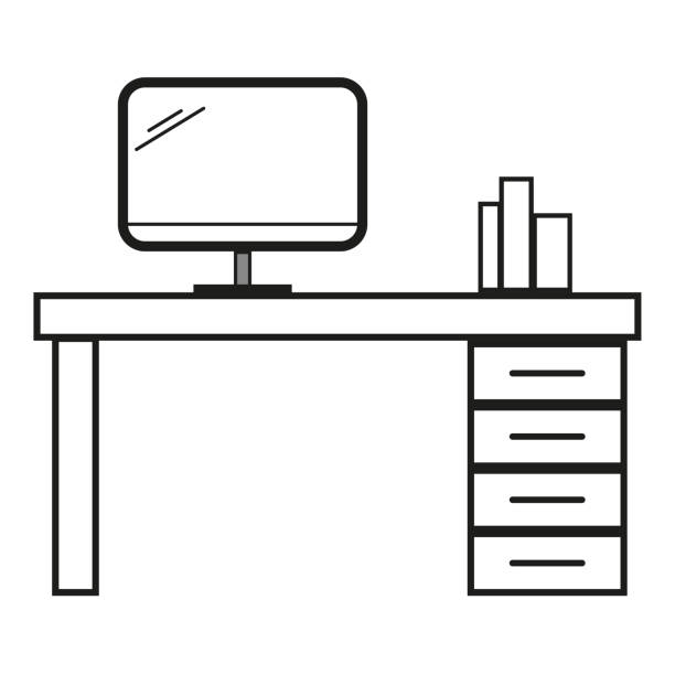 Clean Office Desk Clipart