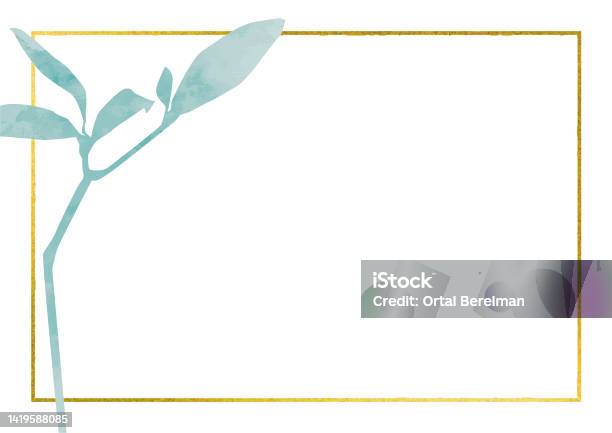 Minimalistic Design With Water Color Lily Silhouette Vector Stock