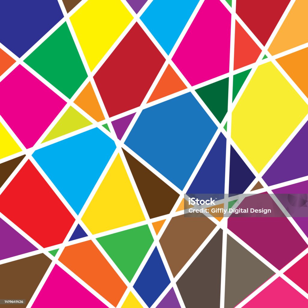 Colorful Abstract Background Connection Structure Abstract Polygonal