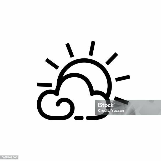 Ilustración de Icono Vectorial De Nube Y Sol y más Vectores Libres de ... Ilustración de Icono Vectorial De Nube Y Sol y más Vectores Libres de ...