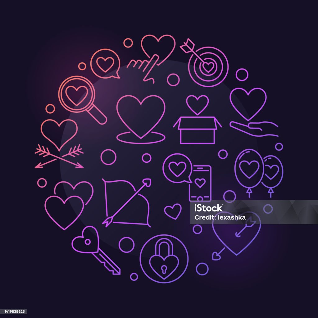 Unconditional Love Vector Round Colored Outline Illustration Stock ... Unconditional Love Vector Round Colored Outline Illustration Stock ...