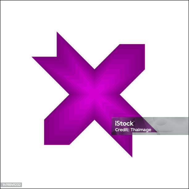 Lila Häkchen Symbol Oder Kreuz Logo Isoliert Auf Weißem Hintergrund ... Lila Häkchen Symbol Oder Kreuz Logo Isoliert Auf Weißem Hintergrund ...