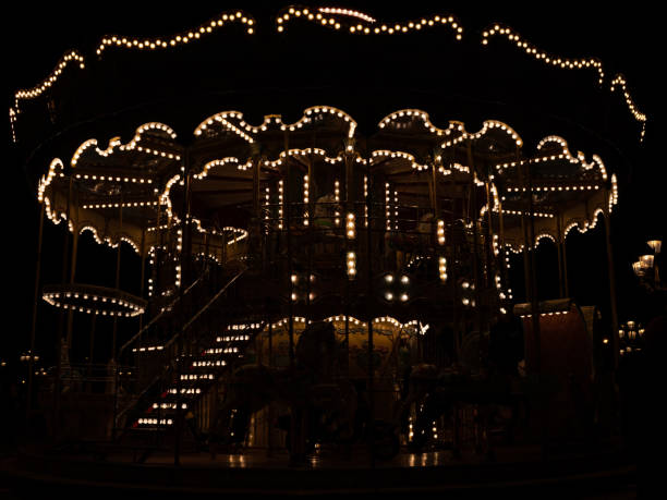 Free Stock Photo of Merry-Go-Round Illuminated at Night | Download Free ...