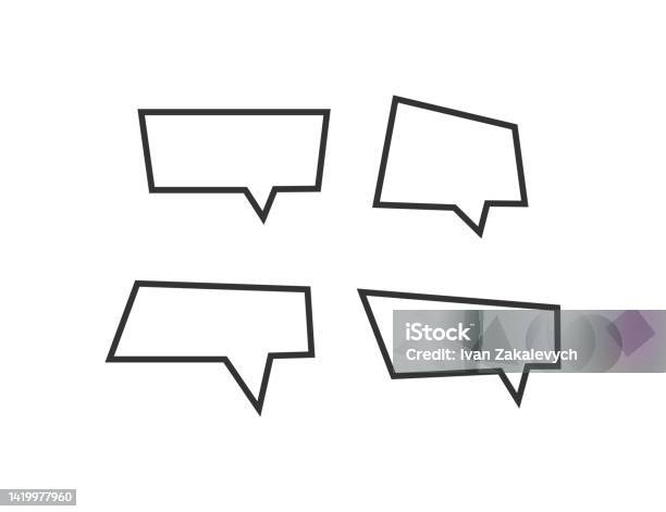 Icône De Boîte De Dialogue Symbole De Parole De Buble Signe Messege