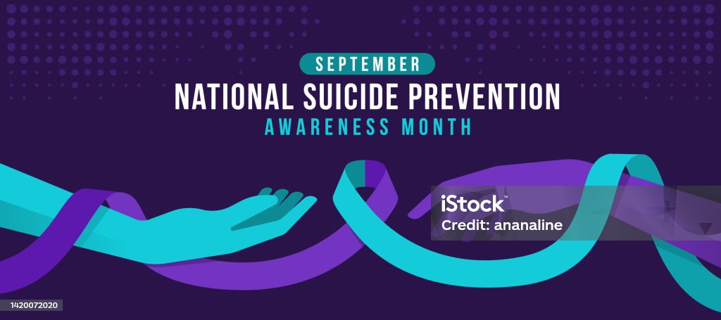 National Suicide Prevention Awareness Month Two Hand With Suicide