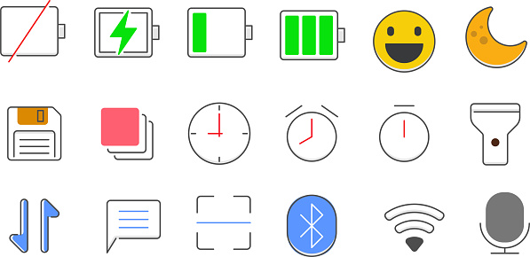 Colored Line Essential Ui Icon Set Stock Illustration - Download Image ... Colored Line Essential Ui Icon Set Stock Illustration - Download Image ...
