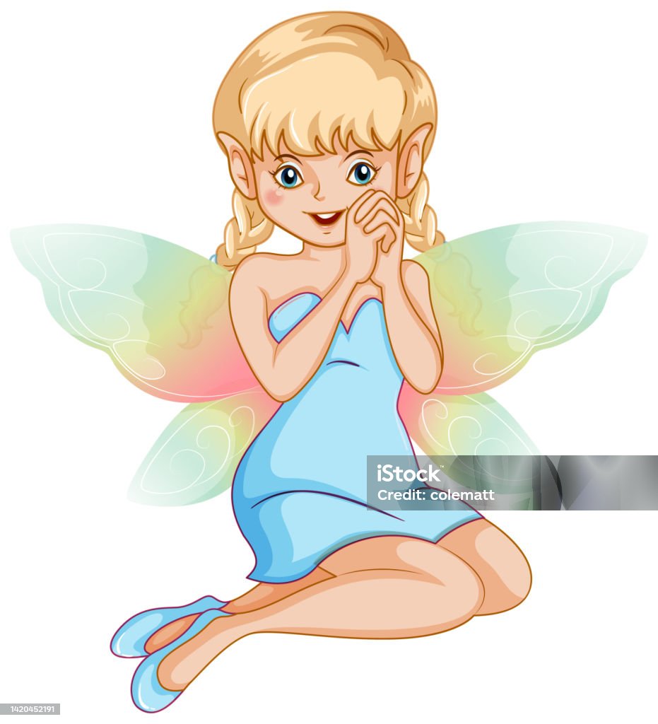 Karakter Kartun Gadis Peri Yang Cantik Ilustrasi Stok Unduh Gambar