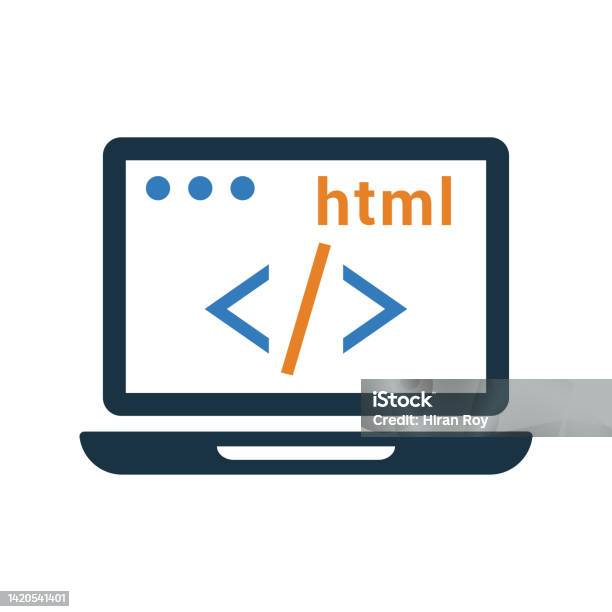 Code Coding Html Icon Simple Editable Vector Graphics Stock Illustration Download Image Now