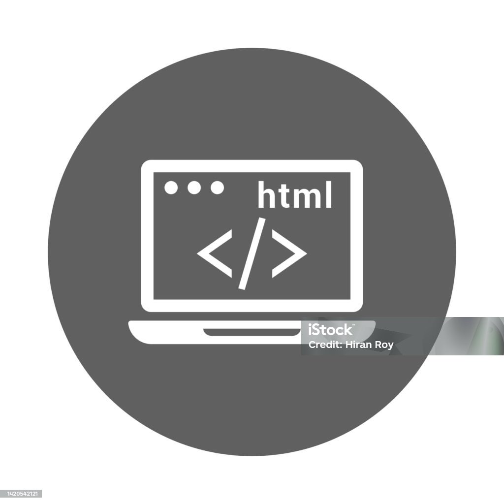 Code Coding Html Icon Gray Vector Graphics Stock Illustration