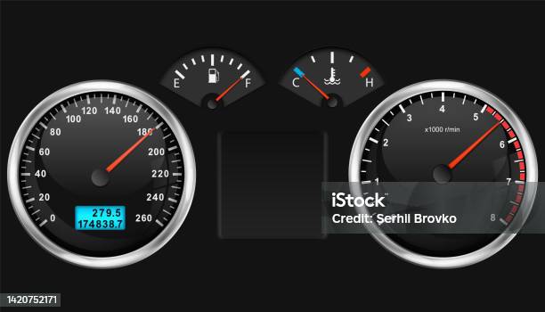 Speedometer Dasbor Mobil Pengukur Tachometer Bahan Bakar Dan Suhu Mesin