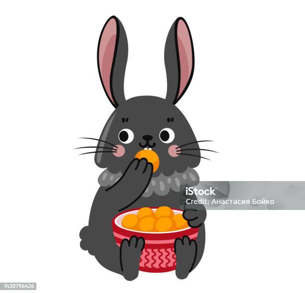Kelinci Kecil Yang Lucu Makan Jeruk Keprok Kelinci Hitam Duduk Dengan ... Kelinci Kecil Yang Lucu Makan Jeruk Keprok Kelinci Hitam Duduk Dengan ...