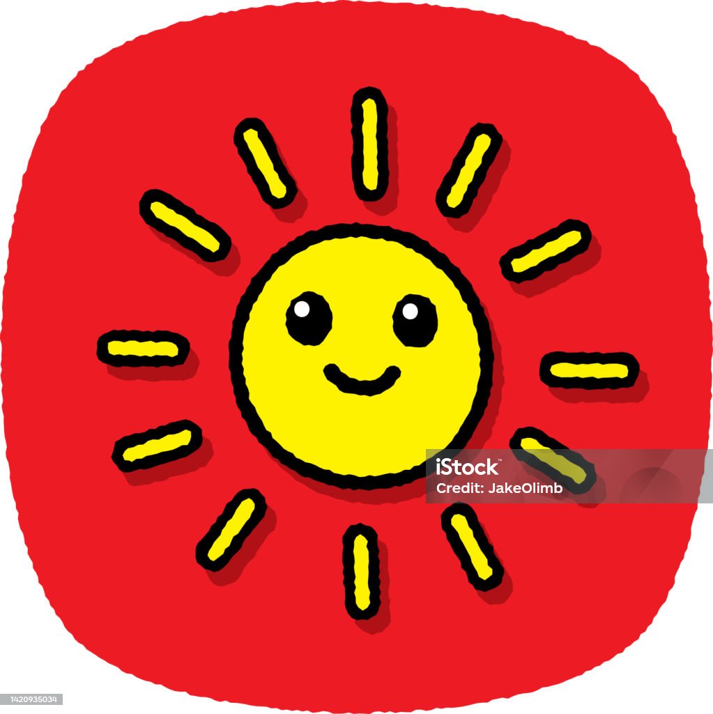 Sun Emoji Doodle 7 Stock Illustration Download Image Now Anthropomorphic Face