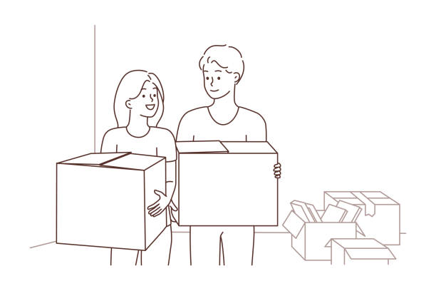 20 Moving House Real People Stock Illustrations Royalty Free Vector Graphics And Clip Art Istock