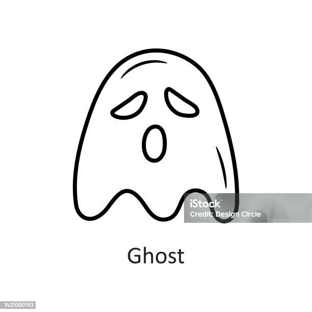 Contour Vectoriel Fantôme Illustration De Conception Dicône Symbole