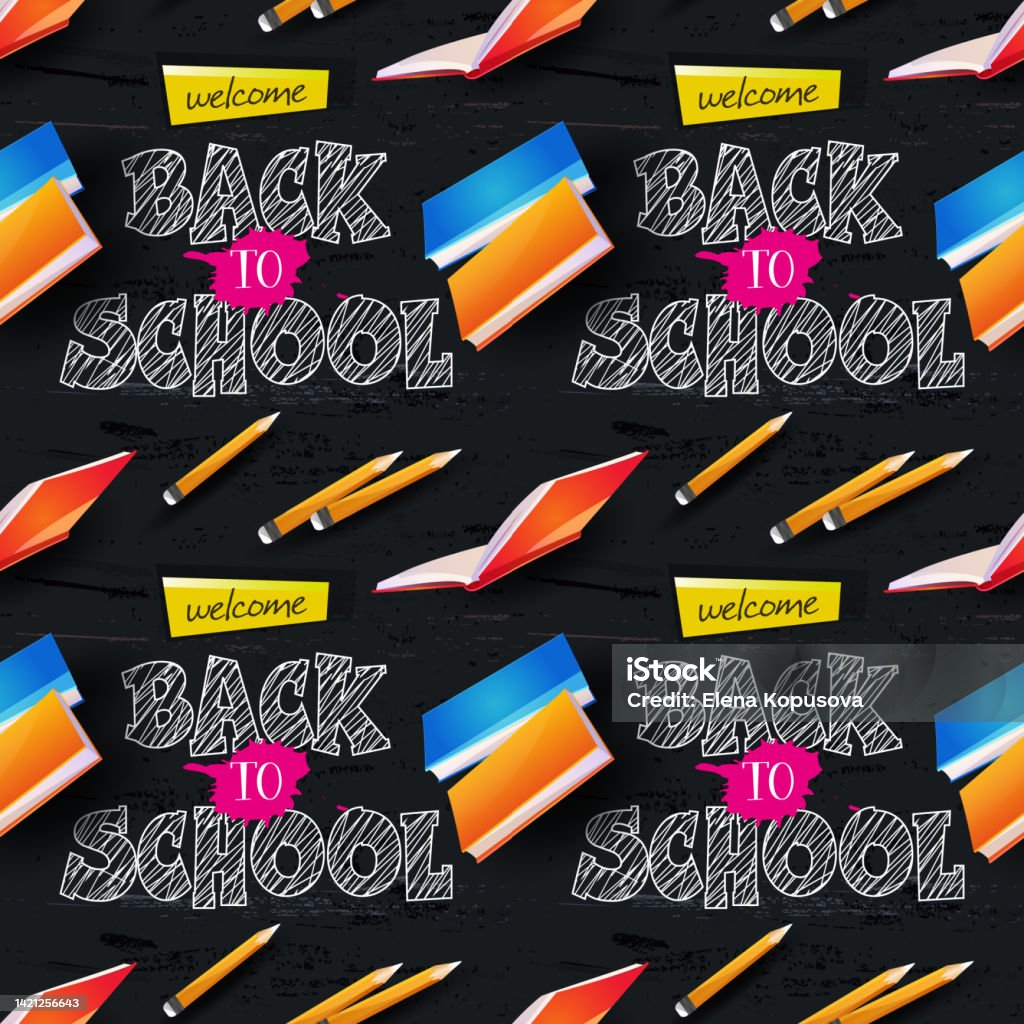 Concept Déducation Scolaire Dans Le Style Dessin Animé Retour À Lécole