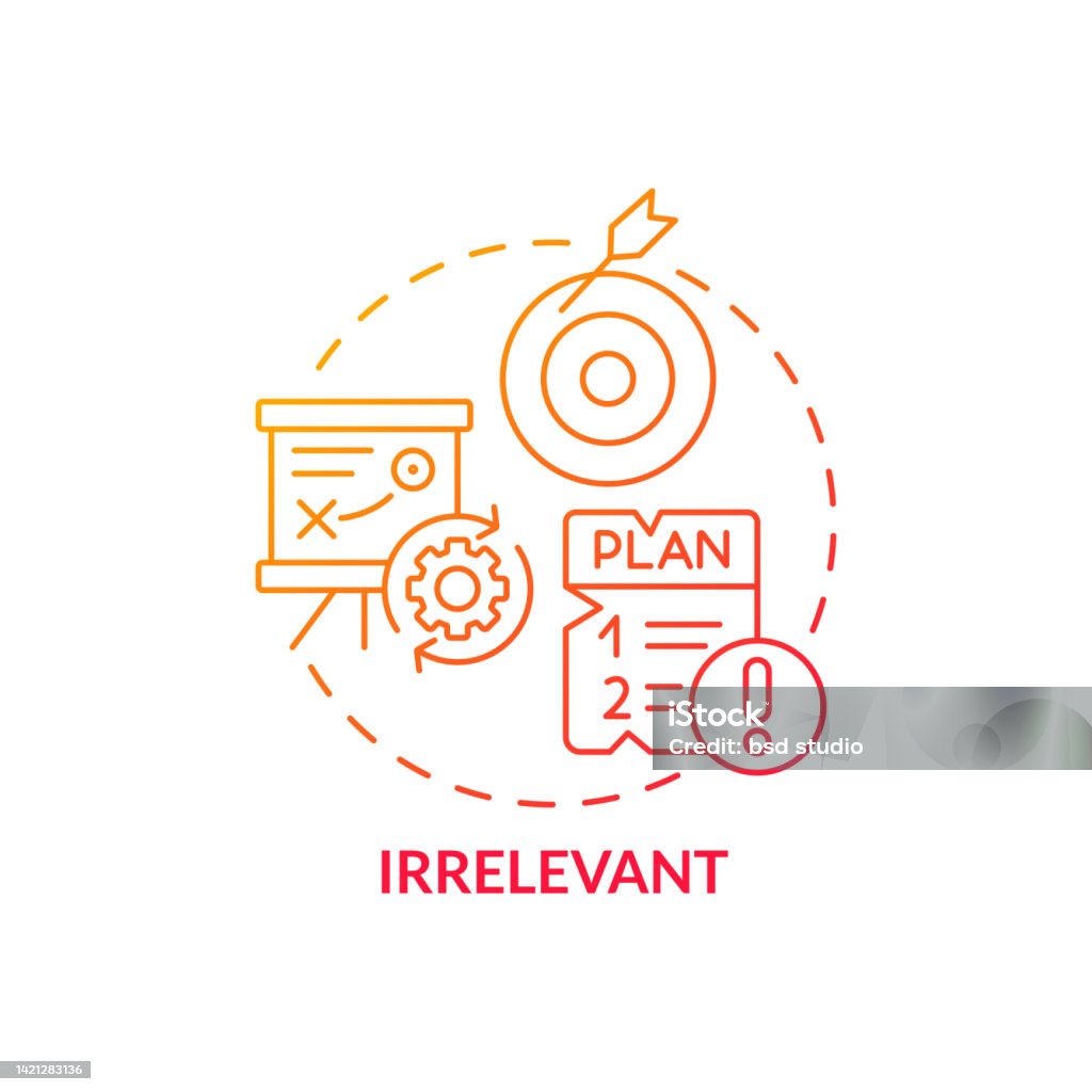 Irrelevant Red Gradient Concept Icon Stock Illustration - Download ... Irrelevant Red Gradient Concept Icon Stock Illustration - Download ...