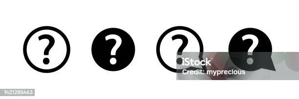 Panneau Point Dinterrogation Logo De La Faq Jeu De Vecteurs Dicônes De