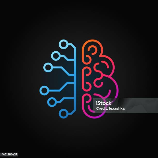 Artificial Intelligence Brain Creative Line Icon Vector Cyberbrain Sign