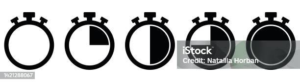 Timer Icon Collection Symbol Timer On A White Background Stock