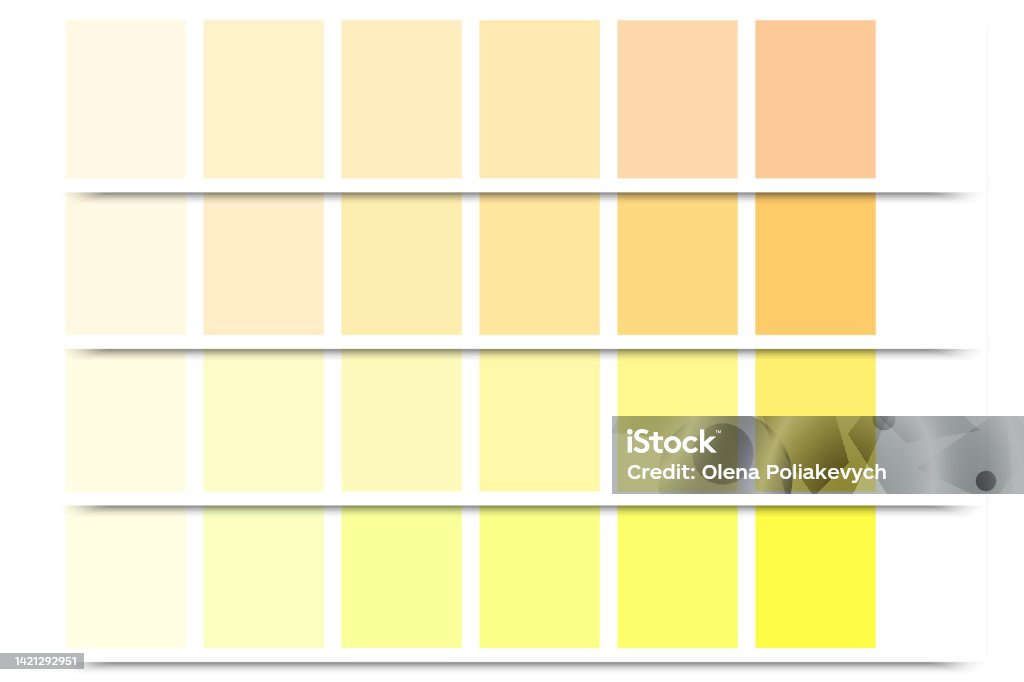 Palet Kuning Konsep Elemen Desain Grafis Warna Gradien Ilustrasi Vektor