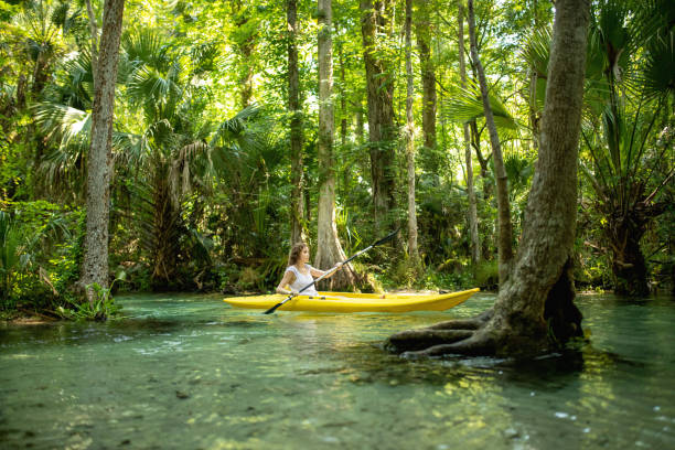 Free picture: pretty, girl, Kayaking, sport
