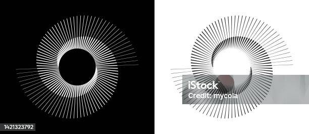 Spiral Dengan Garis Warna Abuabu Sebagai Latar Belakang Vektor Abstrak