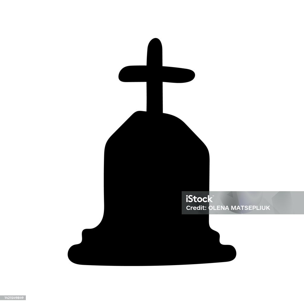 Ilustración de Lápida Con Silueta Cruzada Aislada Sobre Fondo Blanco ... Ilustración de Lápida Con Silueta Cruzada Aislada Sobre Fondo Blanco ...