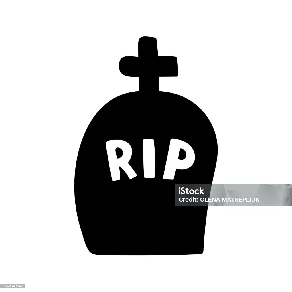Ilustración de Lápida Con Silueta Rip Aislada Sobre Fondo Blanco ... Ilustración de Lápida Con Silueta Rip Aislada Sobre Fondo Blanco ...