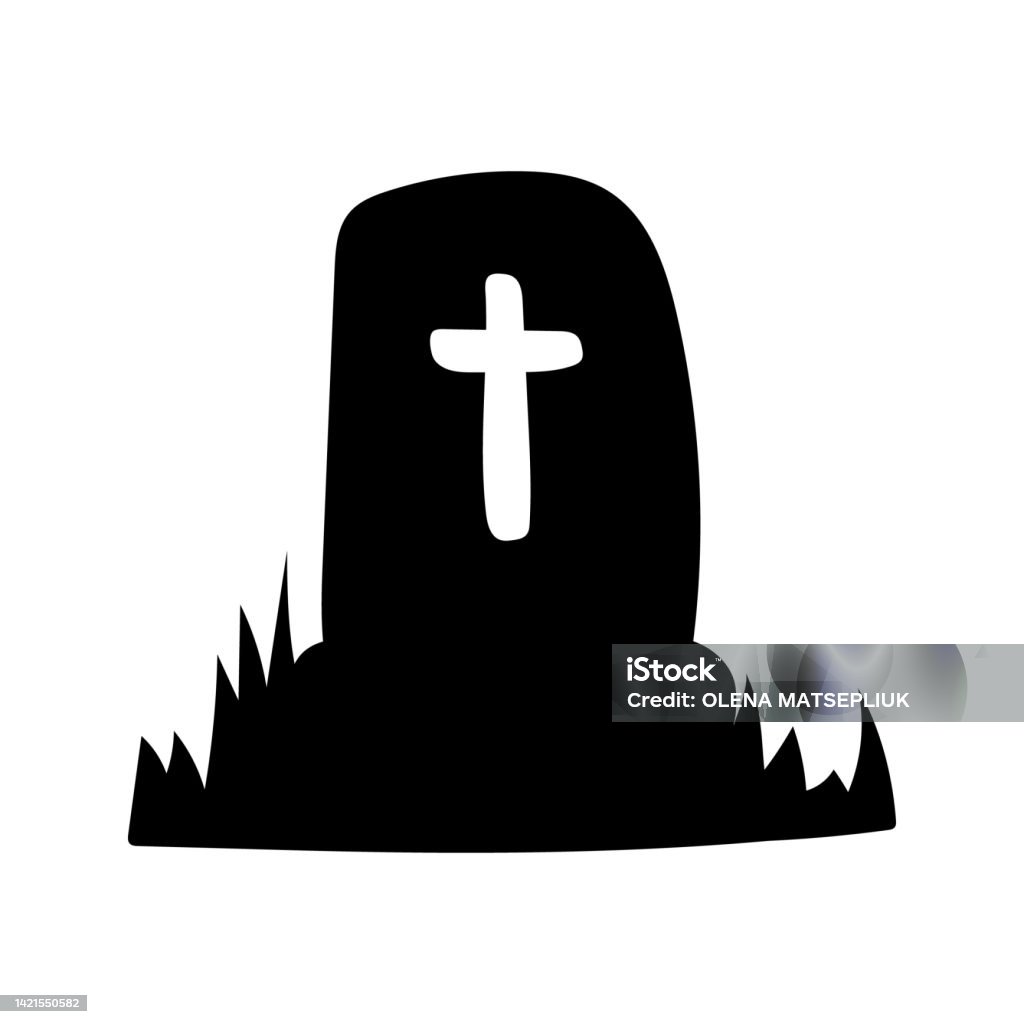 Ilustración de Lápida Con Silueta Cruzada Aislada Sobre Fondo Blanco ... Ilustración de Lápida Con Silueta Cruzada Aislada Sobre Fondo Blanco ...