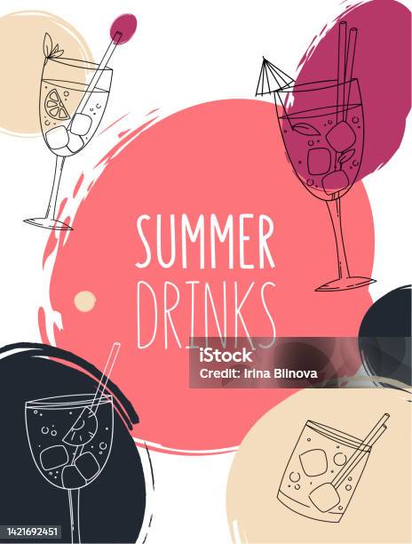 Template Desain Poster Untuk Menu Atau Kafe Dengan Kacamata Berwarna