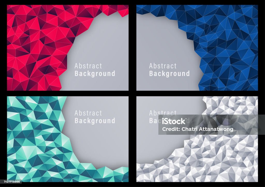 Latar Belakang Poligon Abstrak Set 4 Template Desain Geometri Segitiga ... Latar Belakang Poligon Abstrak Set 4 Template Desain Geometri Segitiga ...