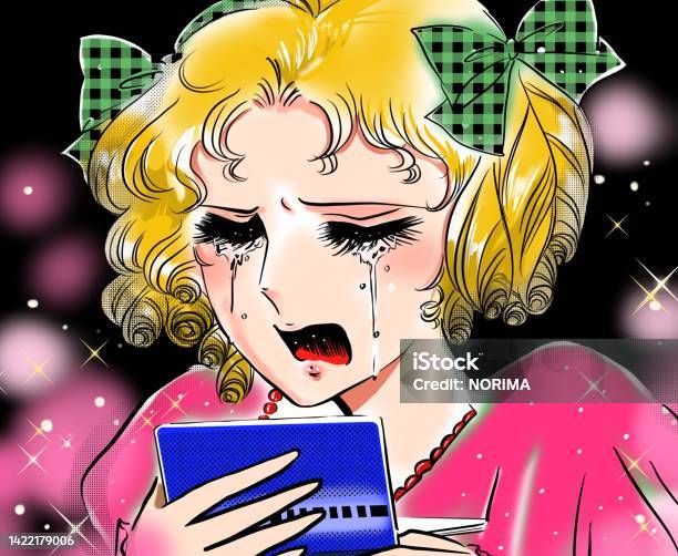 Illustration De Dessin Animé En Couleur Dune Jeune Femme Aux Cheveux