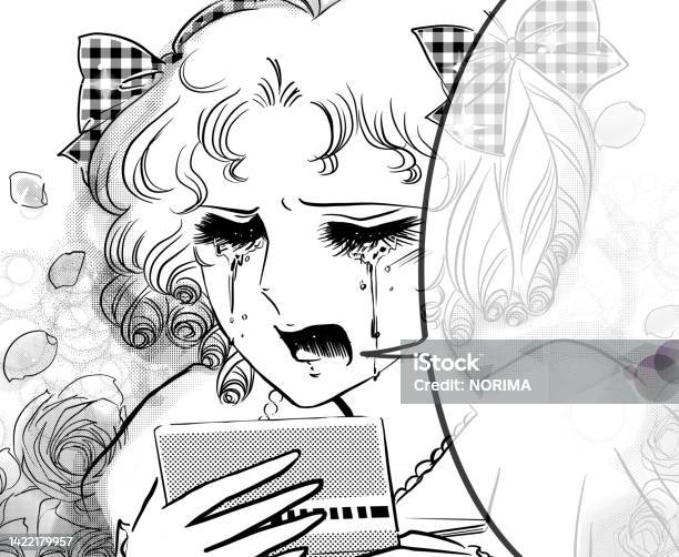 Illustration De Dessin Animé En Noir Et Blanc Dune Jeune Femme Aux